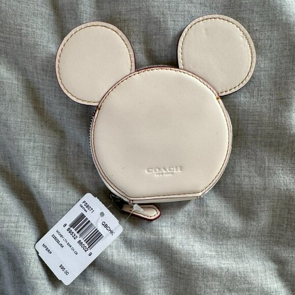Coach | Bags | Coach Cream Mickey Mouse Coin Purse Wallet | Poshmark